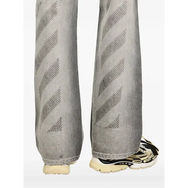 Off-White Grey Denim Slim-fit Jeans