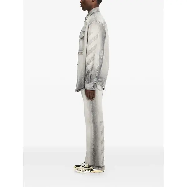 Off-White Grey Denim Slim-fit Jeans