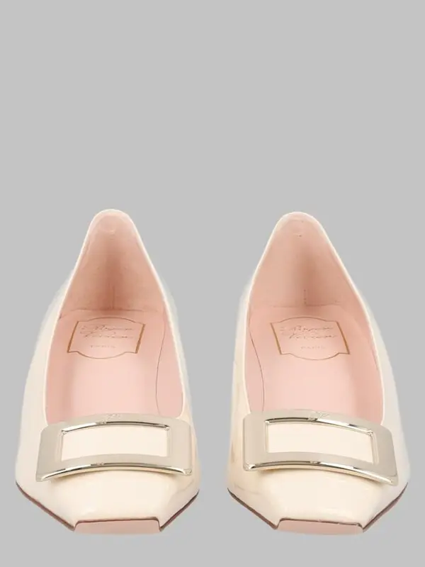 ROGER VIVIER Décolleté Belle Vivier In Vernice - Cream