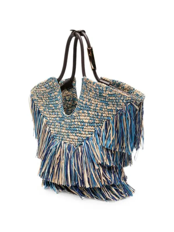Zimmermann Goldentime Small Rafia Tote