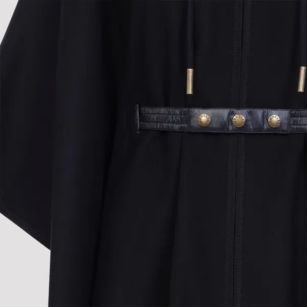 Moncler Virgin Wool Cape - Blue