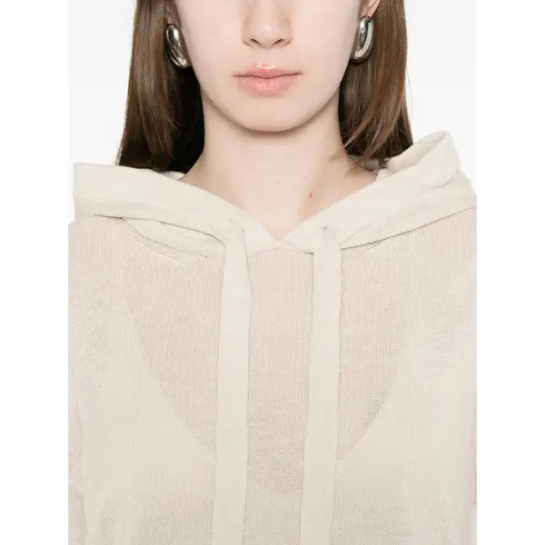 Max Mara Linen Hooded Top - Cream