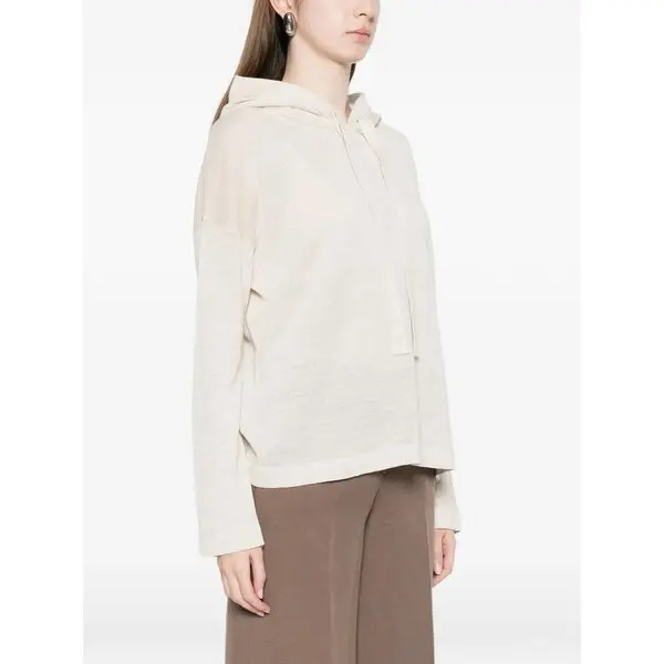 Max Mara Linen Hooded Top - Cream