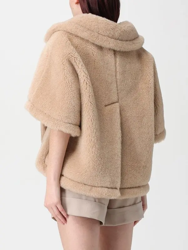 Max Mara Virgin Wool Faux Fur Teddy Coat - Cream