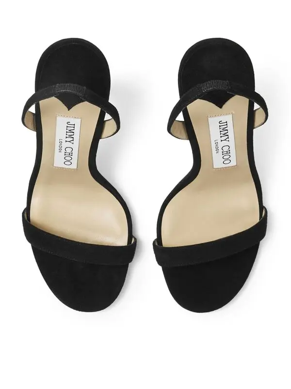JIMMY CHOO Suede Sandals - Black