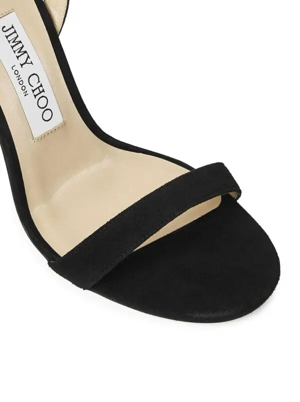 JIMMY CHOO Suede Sandals - Black