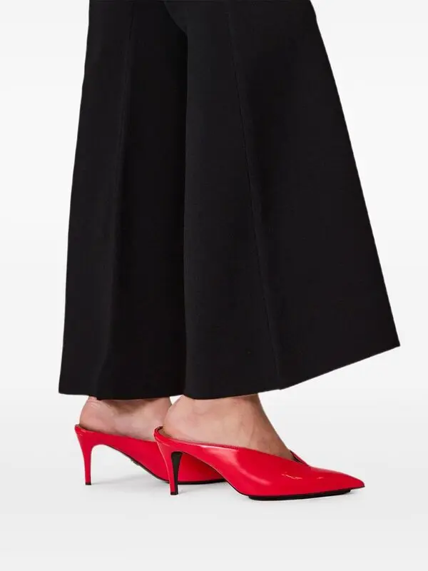 Stella McCartney Glossed Pointed Toe Heel Mules - Multicolor