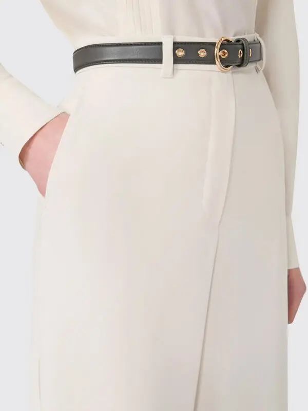 Max Mara Belted Polyester Trousers