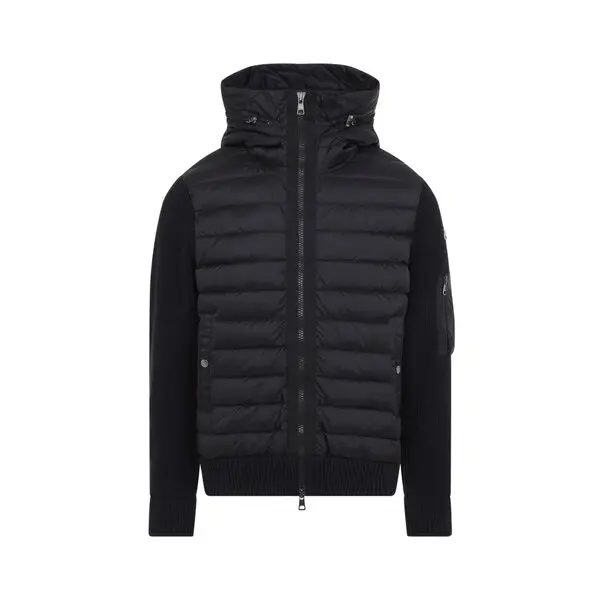Moncler Hooded Cardigan - Black
