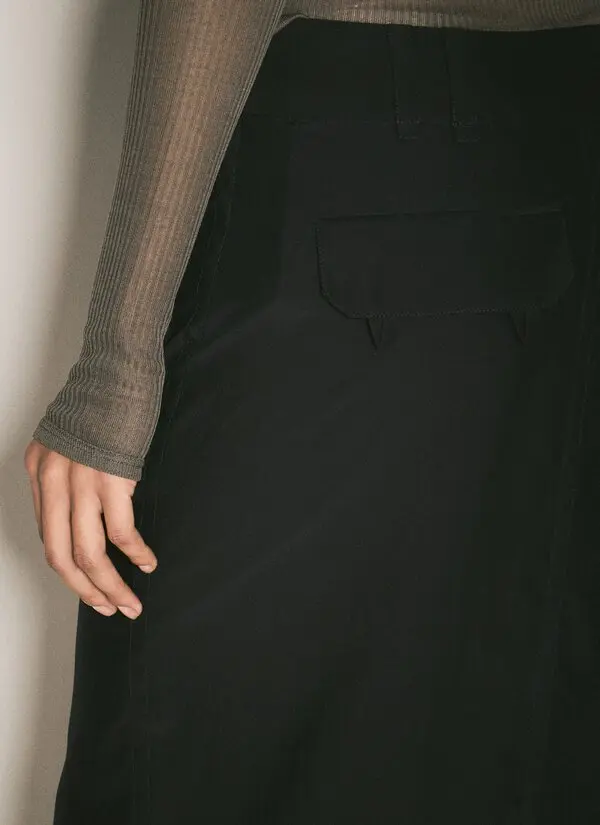 Saint Laurent Silk Pencil Skirt