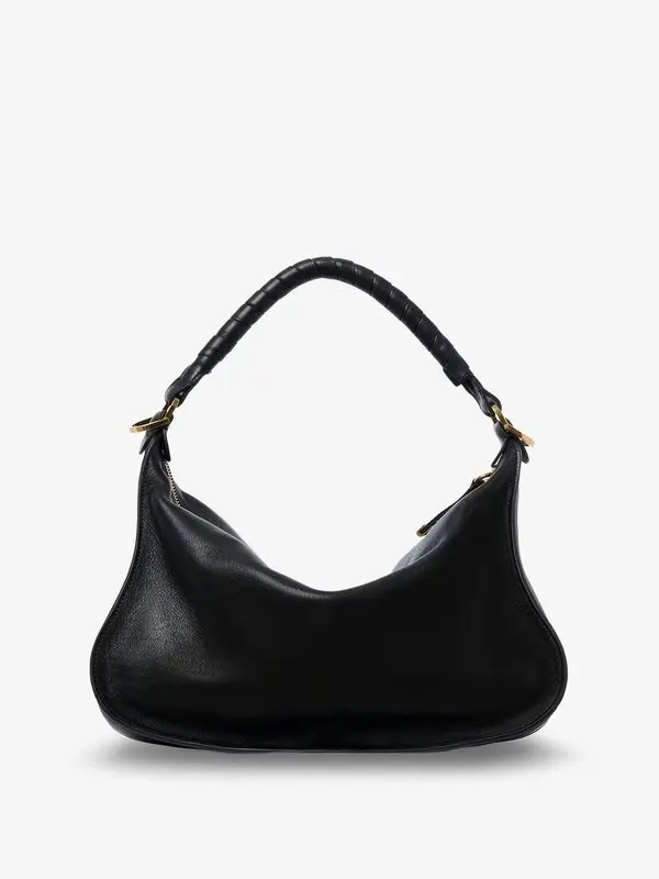 Chloé Marcie Small Leather Shoulder Bag - Black