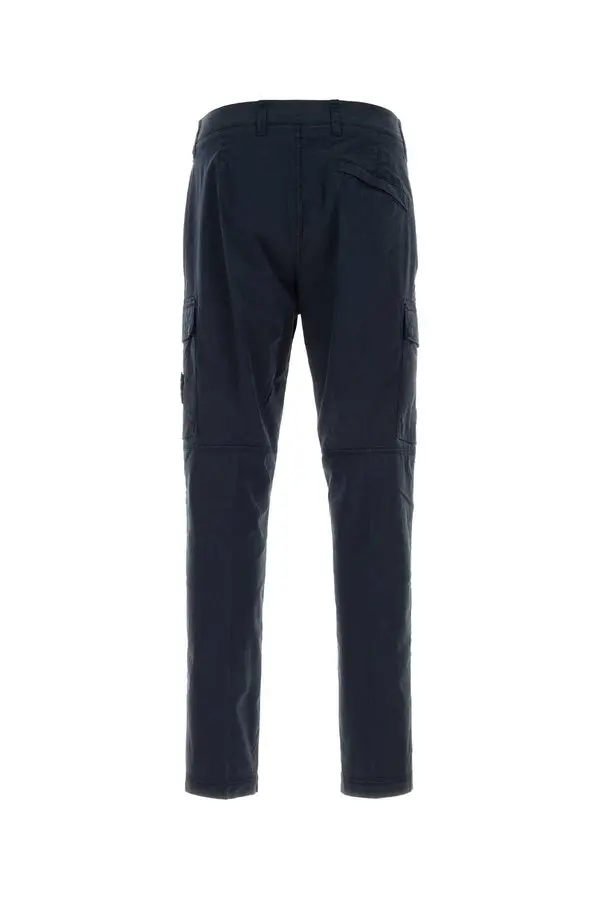 Stone Island Navy Stretch Cotton Cargo Pant