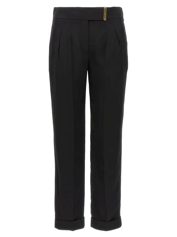 TOM FORD Metal Bar Detail Trousers - Black