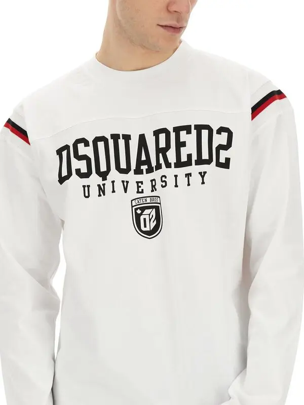 Dsquared2 University" Logo Long Sleeve Sweatshirt