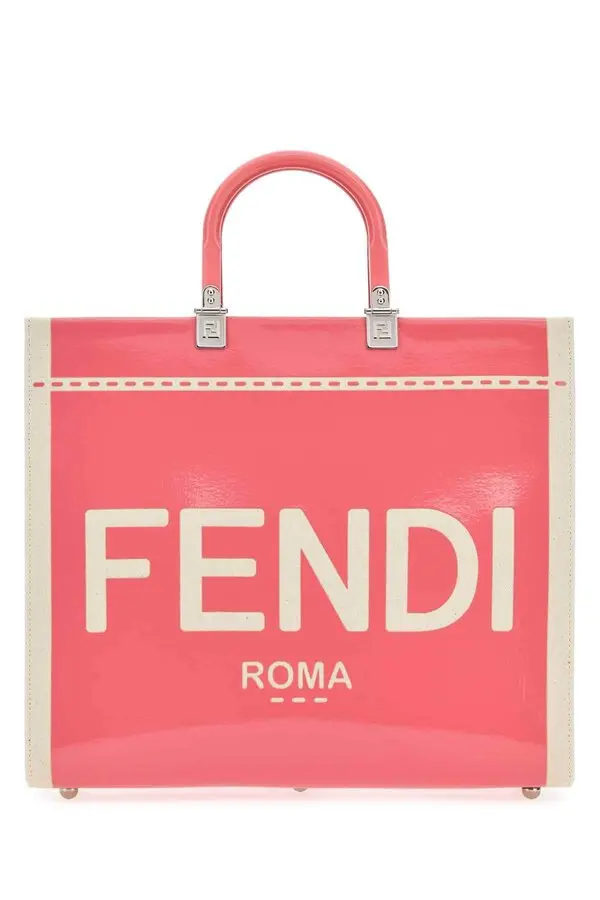 Fendi Two-tone Canvas Medium Sunshine Shopping Bag