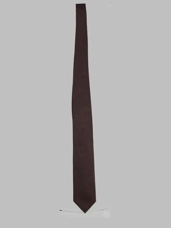 TOM FORD Cravatta In Jacquard Di Seta 8 Cm - Brown