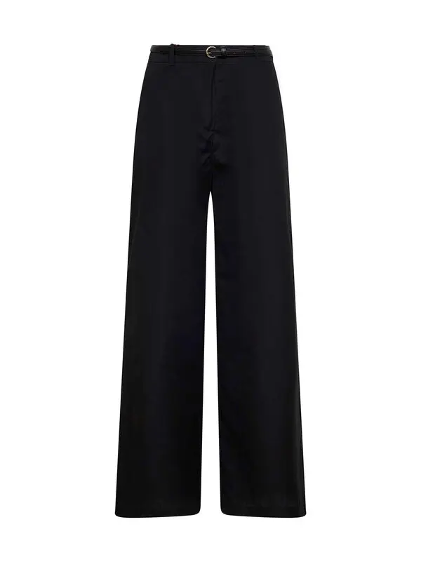 Max Mara Poplin Belted Trousers - Multicolor