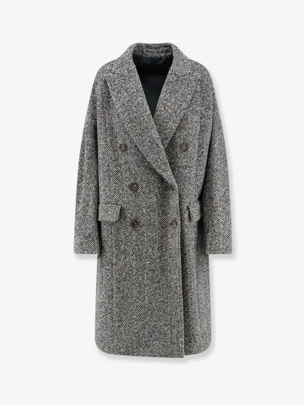 Brunello Cucinelli Virgin Wool And Alpaca Overcoat - Multicolor