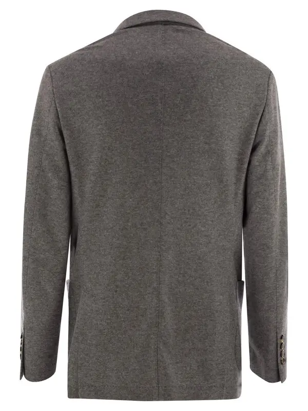 Brunello Cucinelli Cashmere Jersey Blazer With Patch Pockets