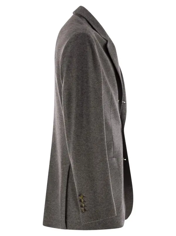 Brunello Cucinelli Cashmere Jersey Blazer With Patch Pockets