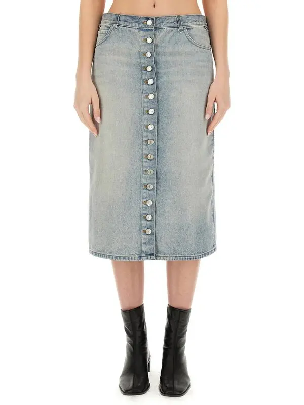 COURREGES Midi Skirt - Blue