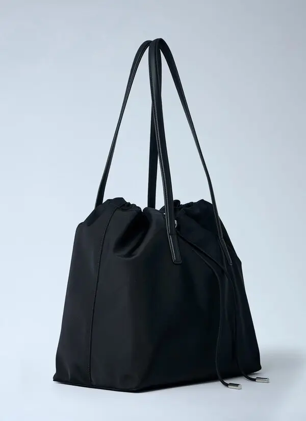 Moncler New Trick Drawstring Tote Bag - Black