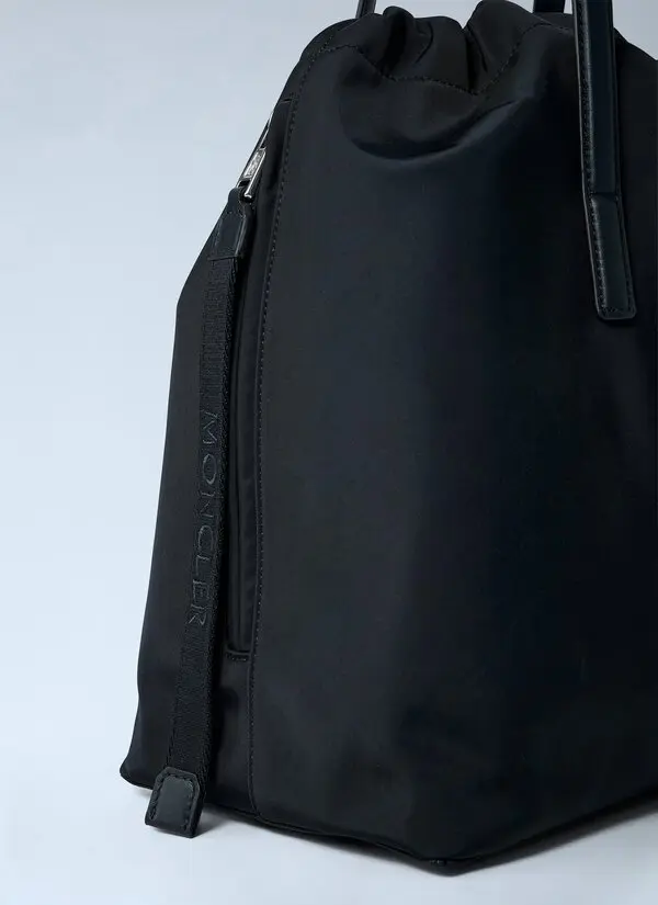 Moncler New Trick Drawstring Tote Bag - Black