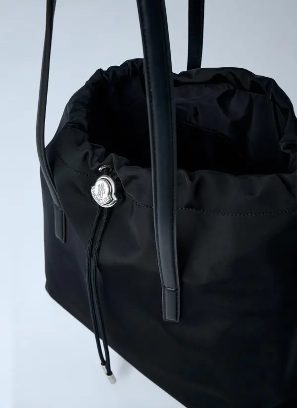 Moncler New Trick Drawstring Tote Bag - Black