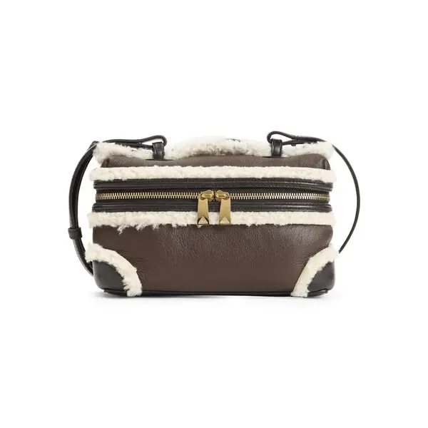 Bottega Veneta Lamb Leather Shoulder Bag - Brown