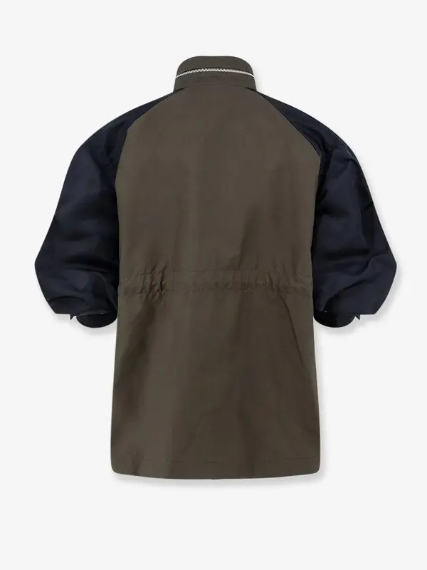 Sacai Canvas Jacket With Nylon Sleeves