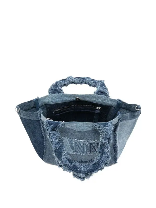 GANNI Denim Small Tote Bag