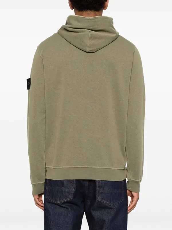 Stone Island Logo Cotton Hoodie