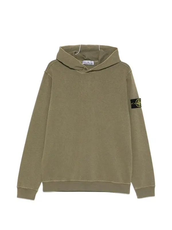 Stone Island Logo Cotton Hoodie - Multicolor
