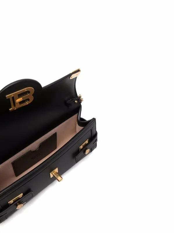 Balmain B-buzz 23 Leather Crossbody Bag