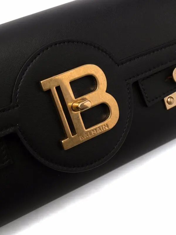 Balmain B-buzz 23 Leather Crossbody Bag