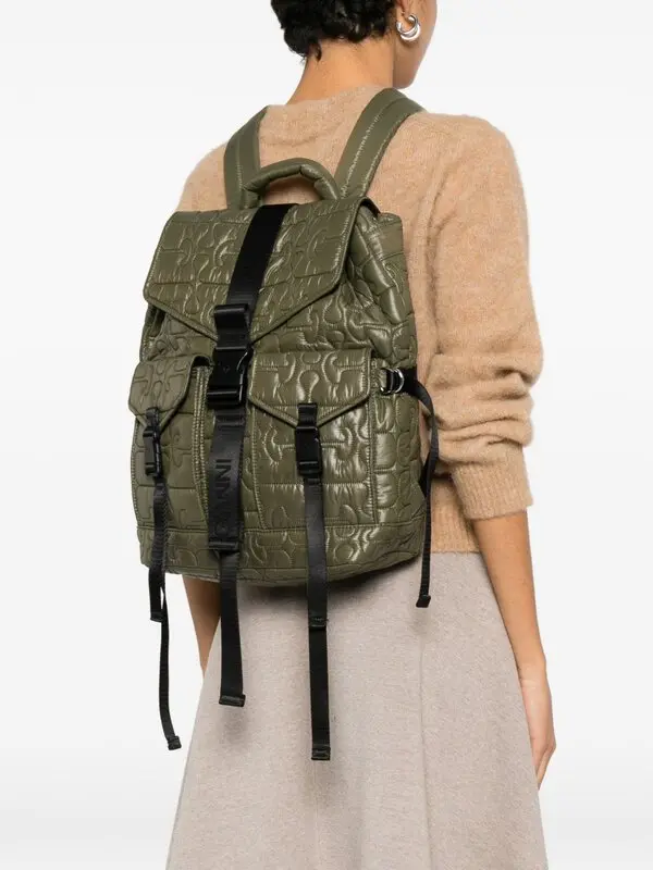 GANNI Quilted Nylon Backpack