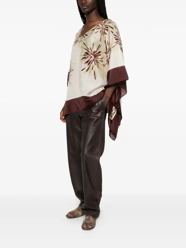 Brunello Cucinelli Printed Silk Blouse