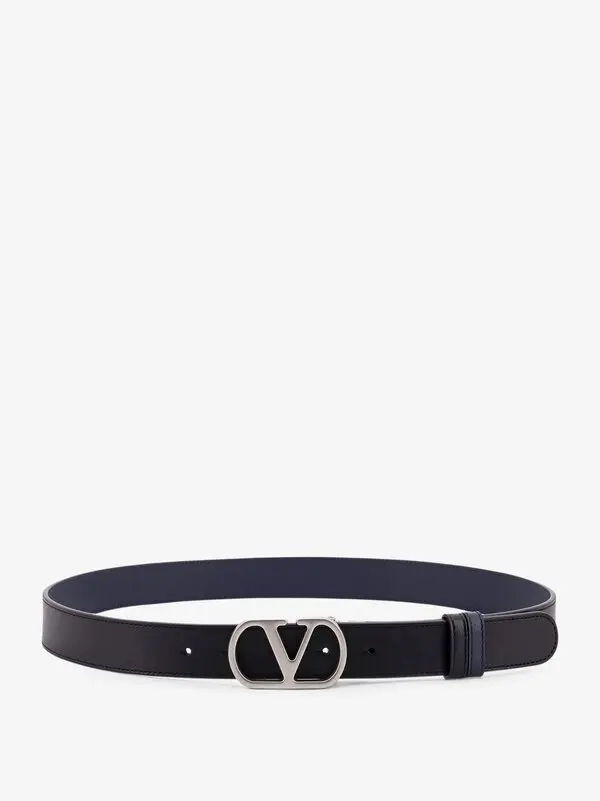 Valentino Garavani Vlogo Leather Reversible Belt