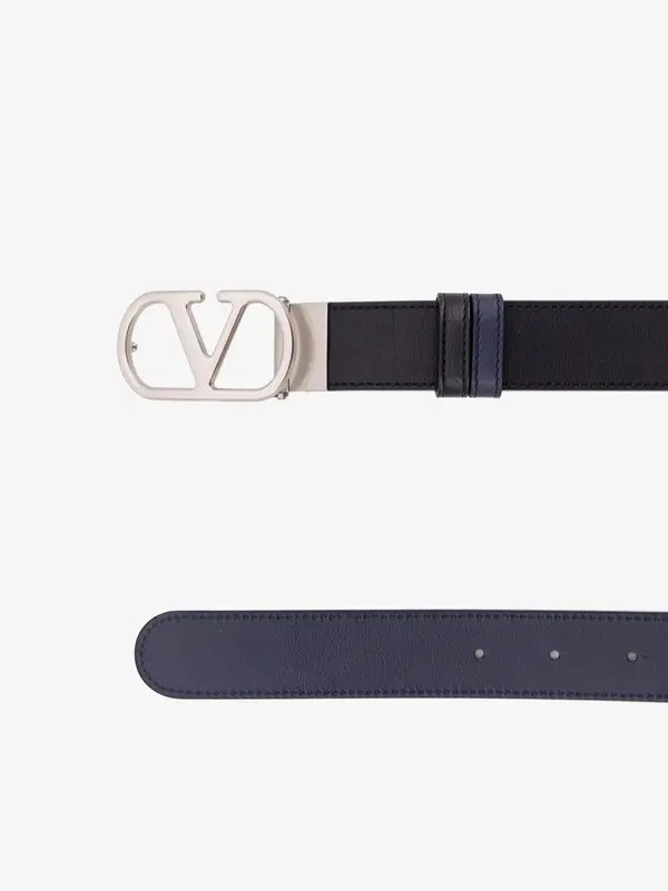Valentino Garavani Vlogo Leather Reversible Belt - Multicolor