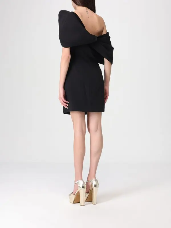 Solace London One-shoulder Crepe Dress - Black