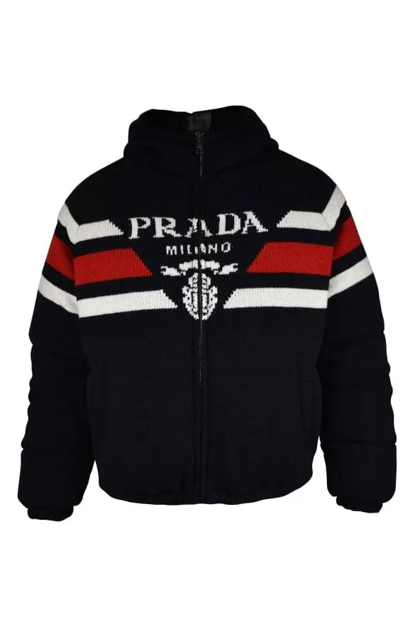 Prada Cashmere-blend Down Jacket - Black