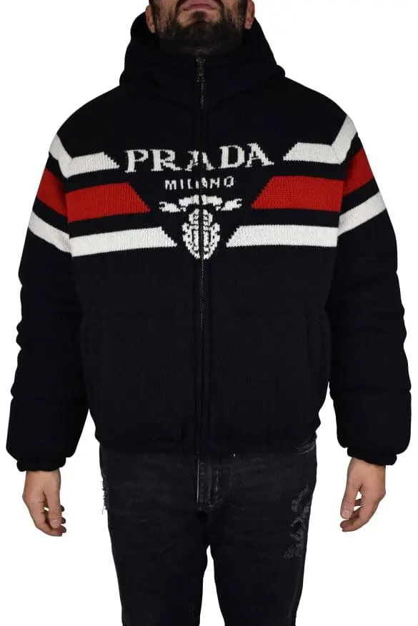 Prada Cashmere-blend Down Jacket - Black