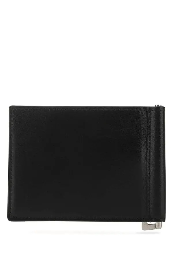 Saint Laurent Leather Card Holder - Black
