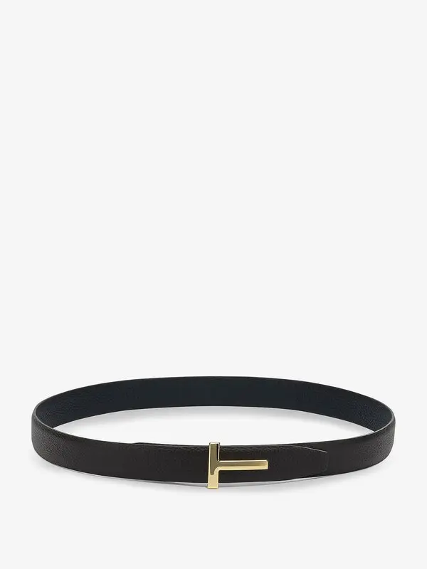 TOM FORD Reversible Hammered Leather Belt - Multicolor