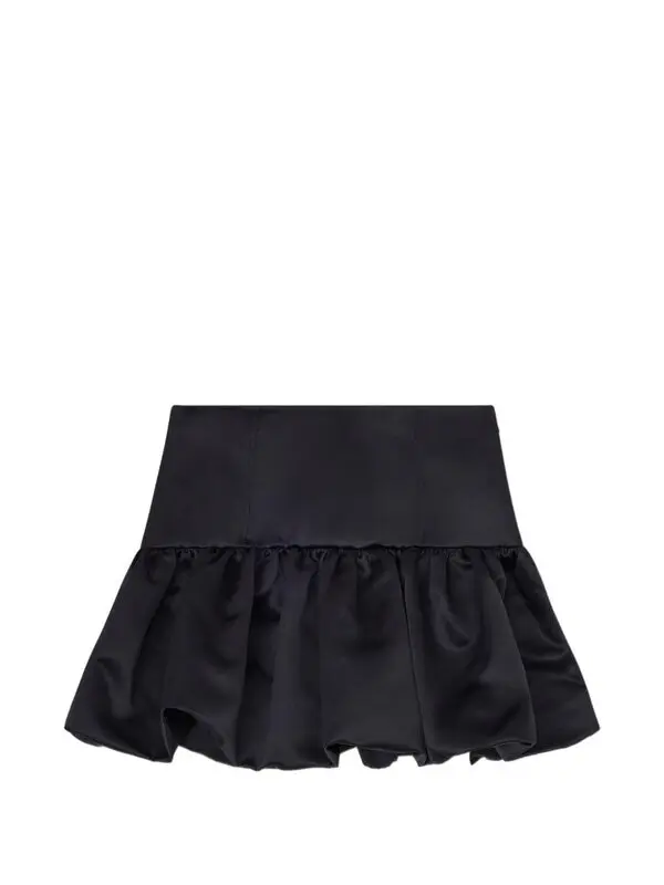 GANNI Satin Ruffled Mini Skirt - Multicolor
