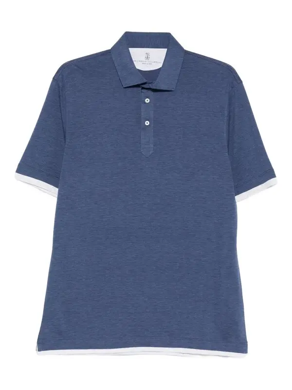 Brunello Cucinelli Silk And Cotton Polo Shirt - Multicolor