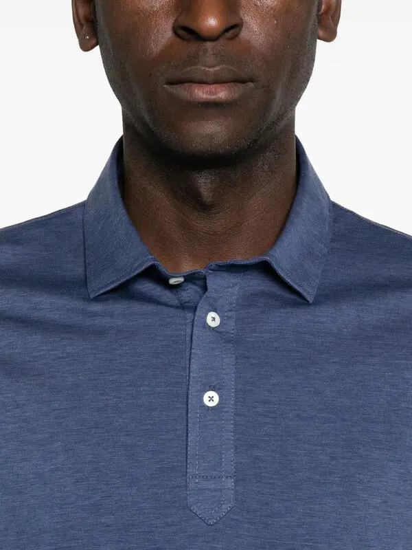 Brunello Cucinelli Silk And Cotton Polo Shirt - Multicolor