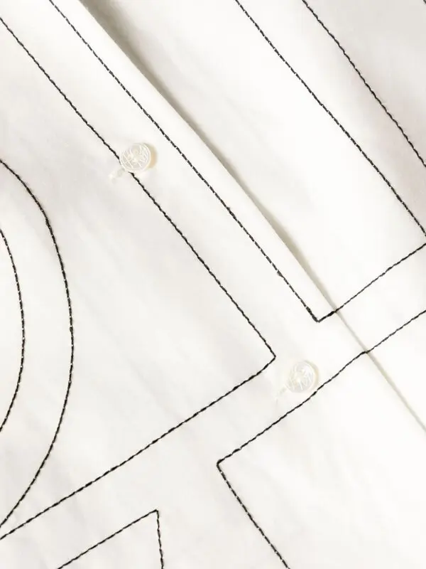 TOTEME Cotton Blend Pajama Shirt - Multicolor