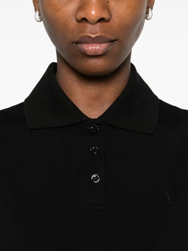 Saint Laurent Cotton Sleeveless Polo Shirt - Multicolor