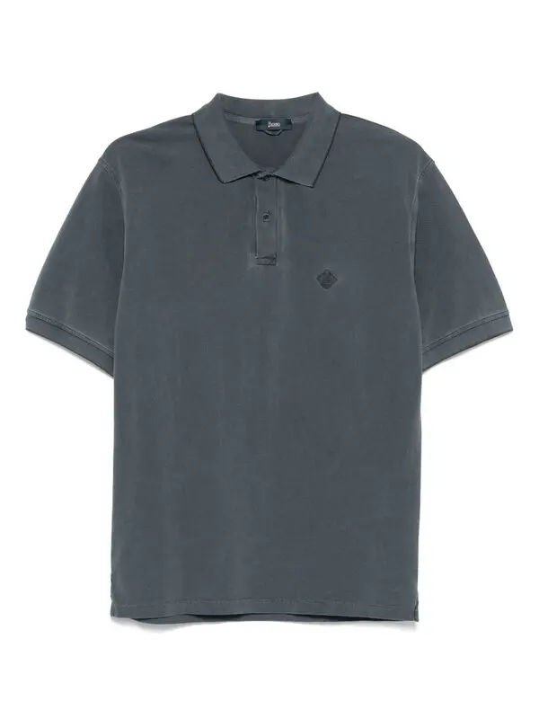 Herno Logo Cotton Polo Shirt